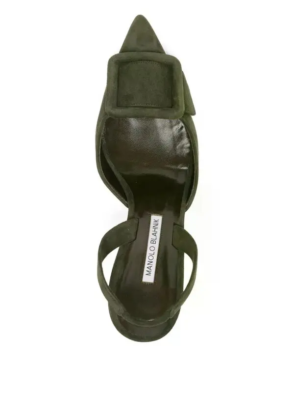 Manolo Blahnik 70mm Maysli Heeled Pumps - Green