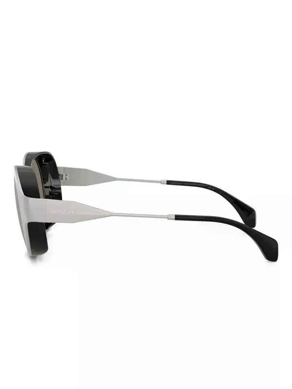 Moncler Oval Frame Sunglasses - Silver