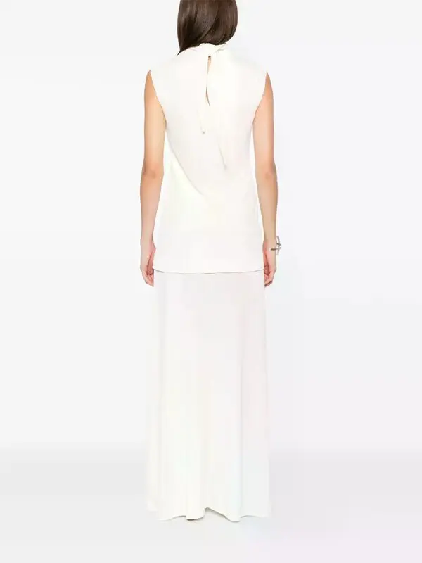 JIL SANDER Crepe Maxi Dress - Neutrals