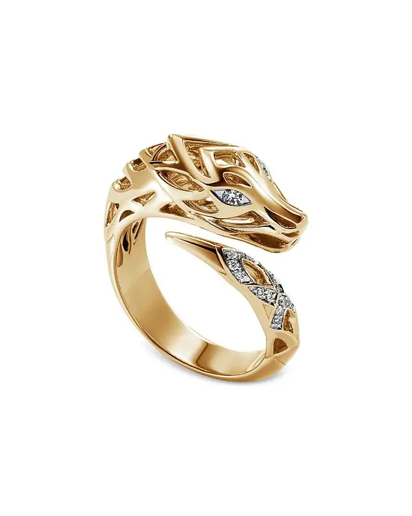 John Hardy Sterling Naga Ring - Gold