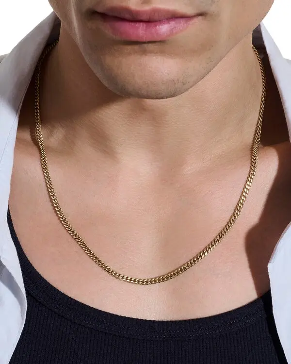 John Hardy 14k Yellow Curb Chain Necklace - Gold