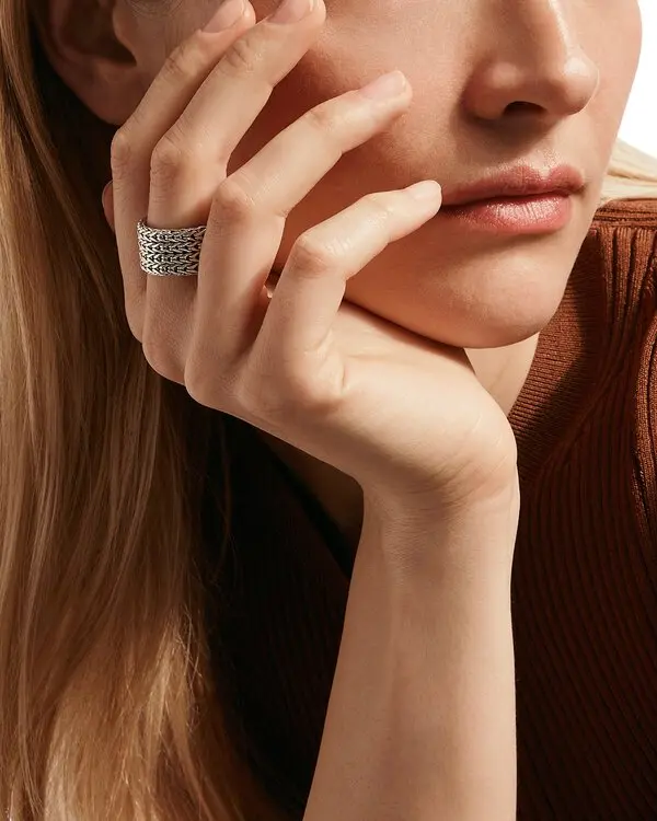 John Hardy Icon Sterling Weave Ring - Silver