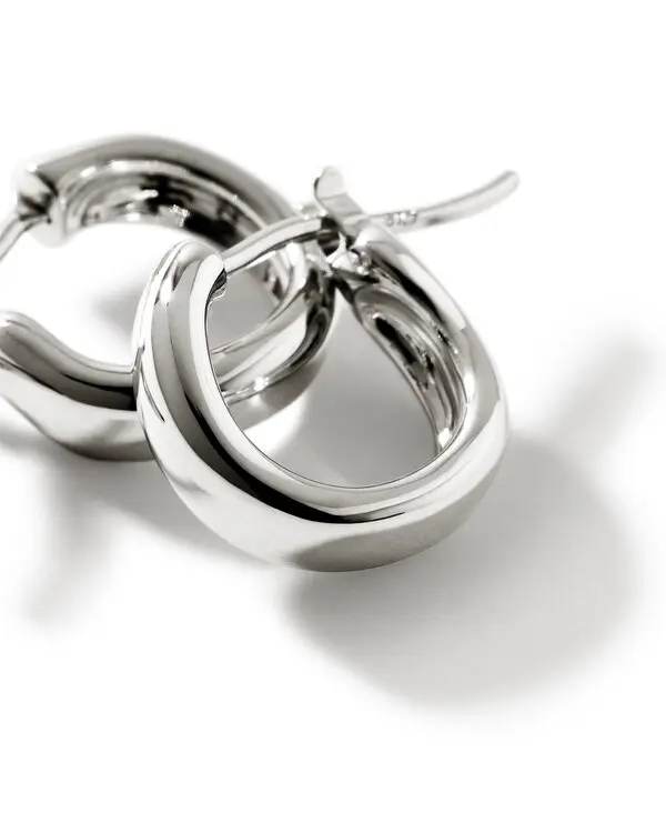 John Hardy Sterling Huggie Hoop Earrings - Silver