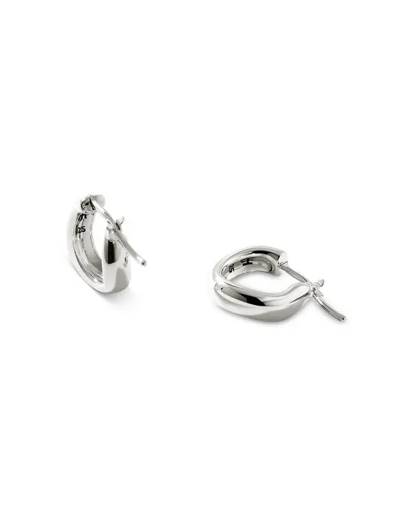John Hardy Sterling Huggie Hoop Earrings - Silver