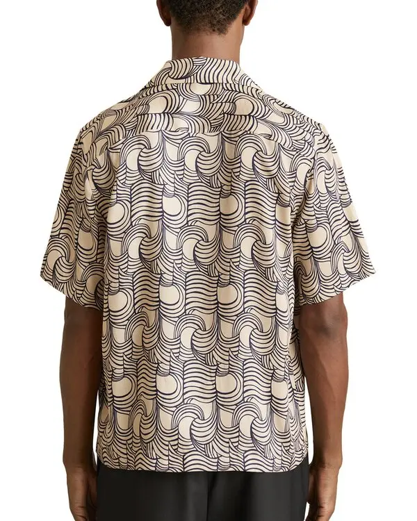 REISS Printed Camp Shirt