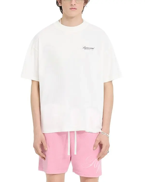 REPRESENT Owner's Club Script Graphic Tee - Flat White