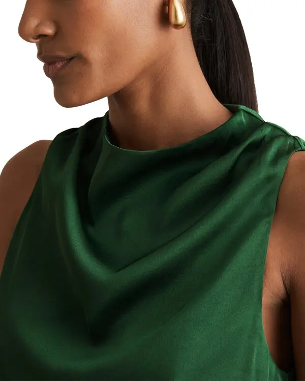 REISS Eloise Drape Neck Occasion Dress