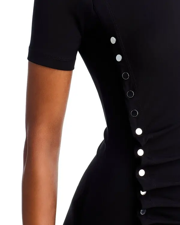 Rabanne Draped Stretch Jersey Maxi Dress - Black