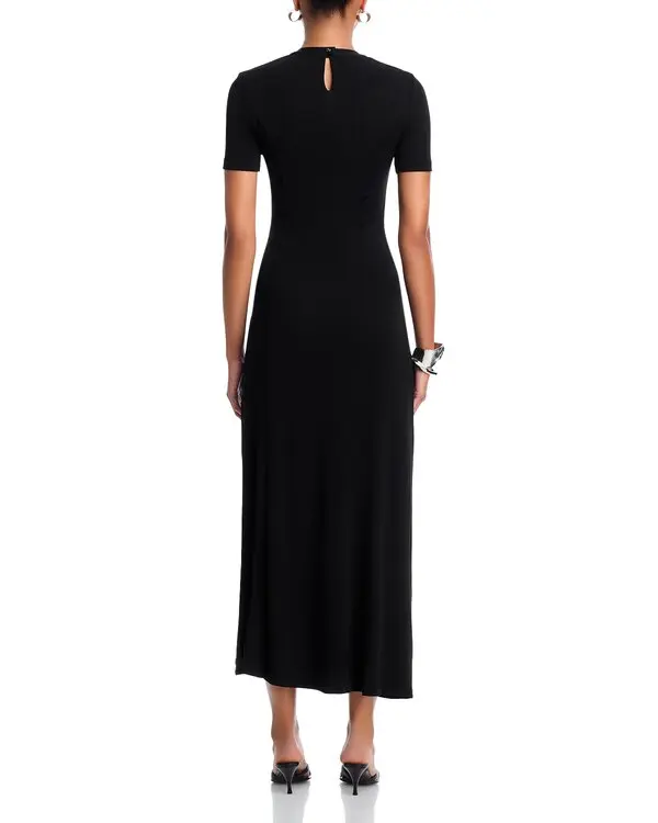 Rabanne Draped Stretch Jersey Maxi Dress - Black
