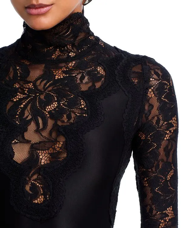 Rabanne Floral Lace Maxi Dress - Black
