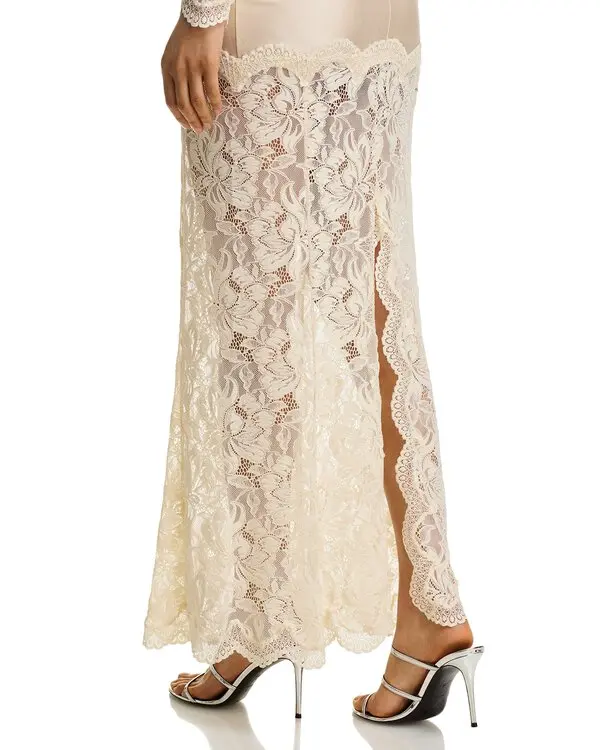 Rabanne Floral Lace Maxi Dress - Ivory