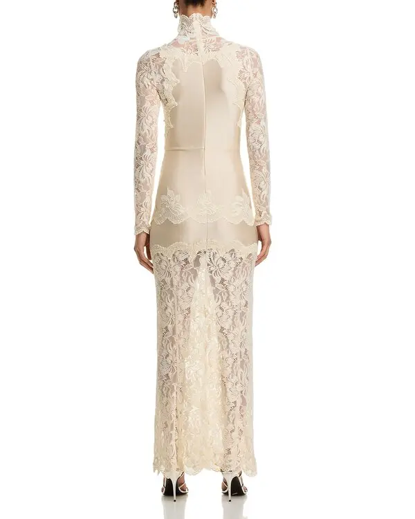 Rabanne Floral Lace Maxi Dress - Ivory