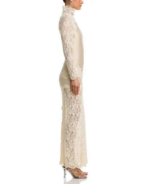 Rabanne Floral Lace Maxi Dress - Ivory