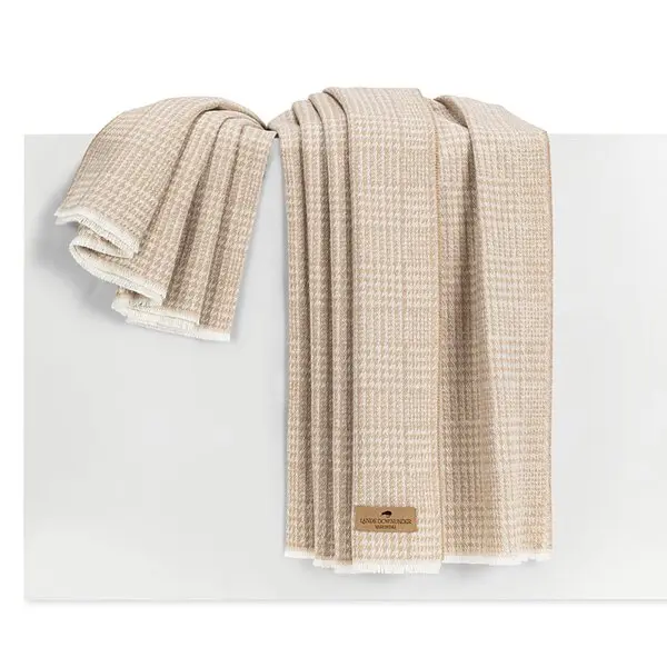 LANDS DOWNUNDER Sutton Plaid Throw - Dune