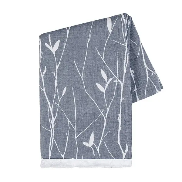 LANDS DOWNUNDER Willow Cotton Reversible Throw - Lake