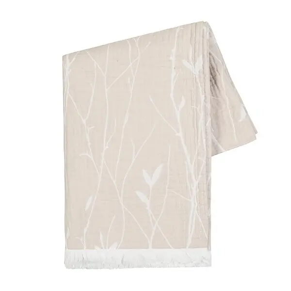 LANDS DOWNUNDER Willow Cotton Reversible Throw - Shell