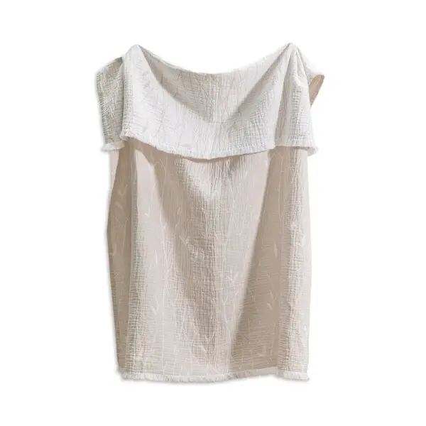 LANDS DOWNUNDER Willow Cotton Reversible Throw - Shell