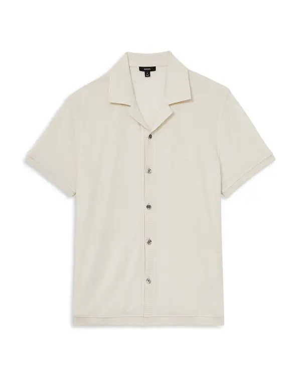 REISS Short Sleeve Terry Camp Shirt