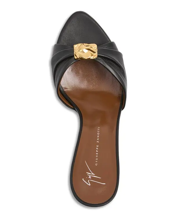GIUSEPPE ZANOTTI Clandestino Nugget Slide Sandals - Nero
