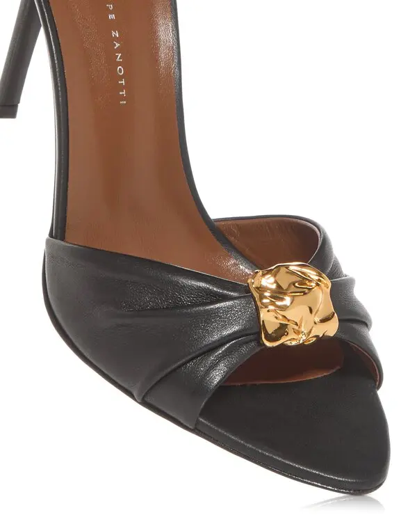GIUSEPPE ZANOTTI Clandestino Nugget Slide Sandals - Nero