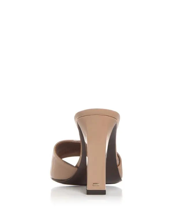 GIUSEPPE ZANOTTI Maya Leather Slide Sandals - Sabbia