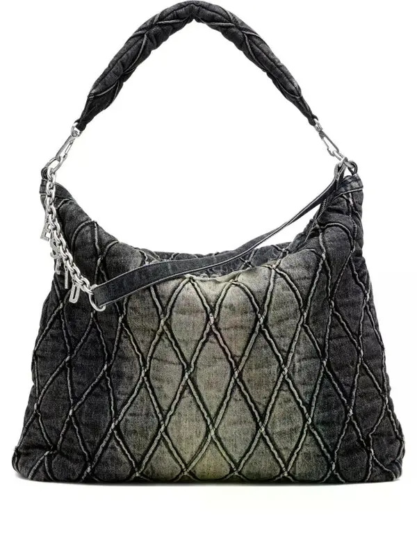 DIESEL® Quilted Shoulder Bag With Chain - Black