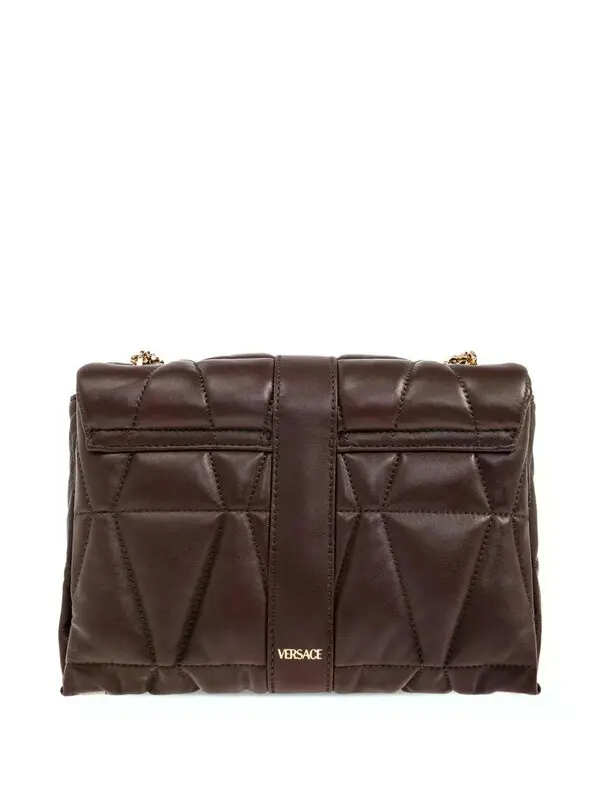 Versace Kleio Quilted Shoulder Bag - Brown