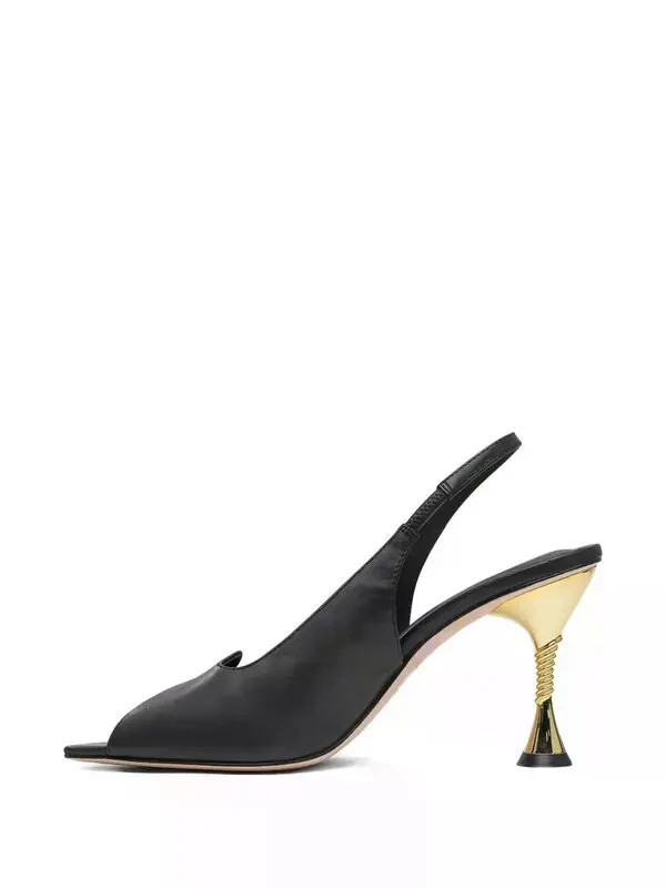 Studio Amelia Sculptural Heel Slingback Pumps