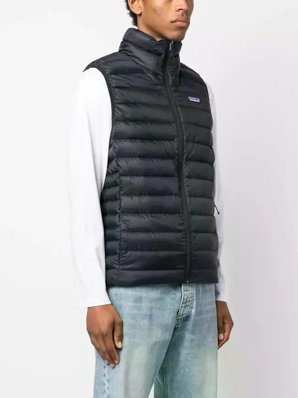 Patagonia Logo Patch Feather Down Gilet - Black