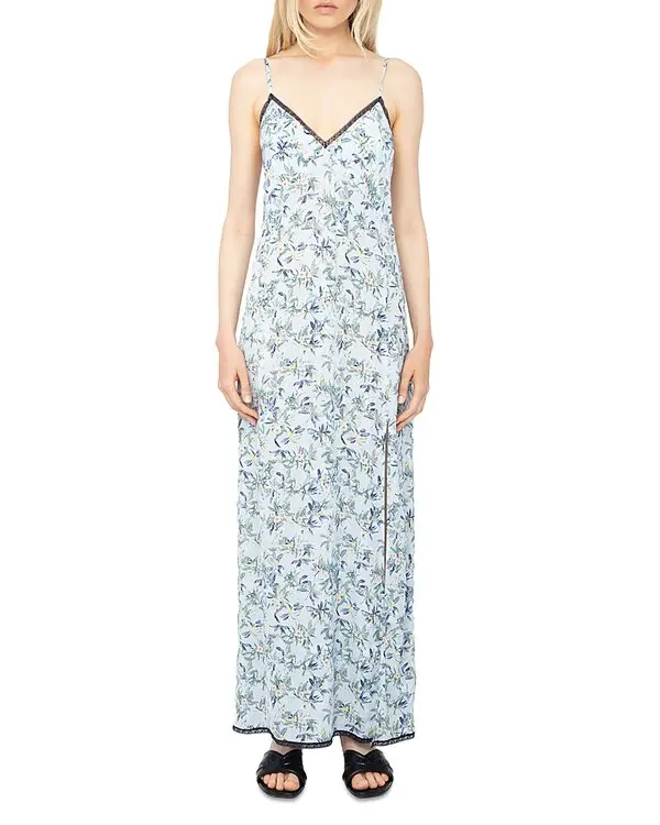 Zadig&Voltaire Ramelil Soft Flower Dress - Cloud