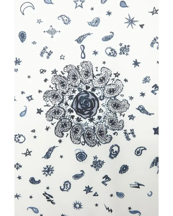Zadig&Voltaire Bandana Print Mixed Silk Square Scarf