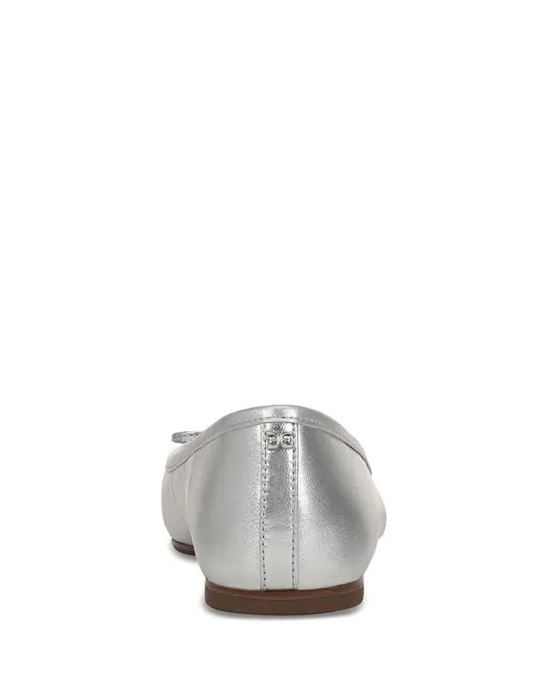 Sam Edelman Alie Leather Ballet Flats - Silver