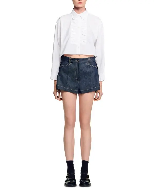 Sandro Denim Shorts - Deep Blue