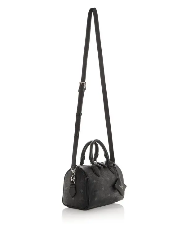 Mcm Ella Boston Visetos Small Top Handle Bag - Black  display picture 2