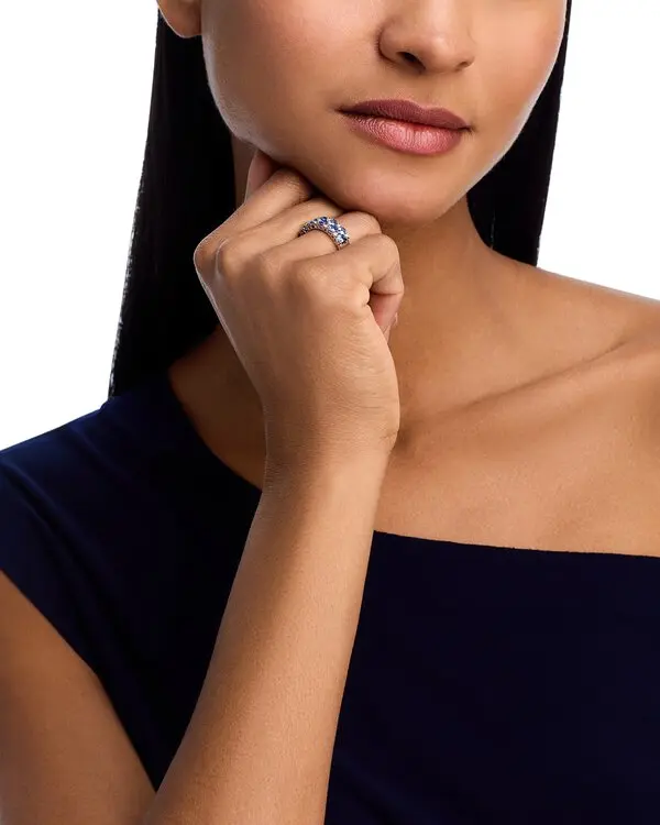 Bloomingdale'S Sapphire And Diamond Band Ring