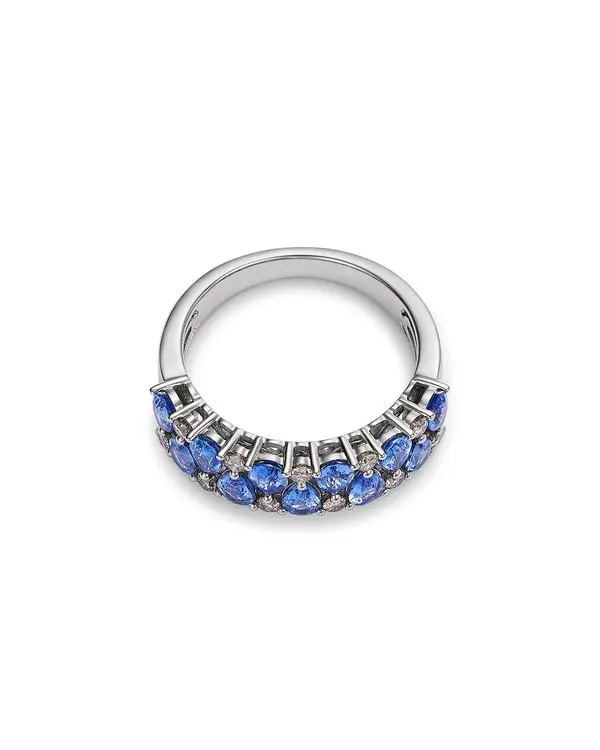 Bloomingdale'S Sapphire And Diamond Band Ring