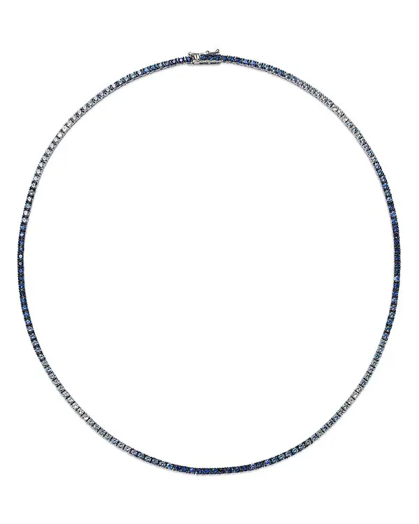 Bloomingdale'S Sapphire Ombre Tennis Necklace - Blue/white
