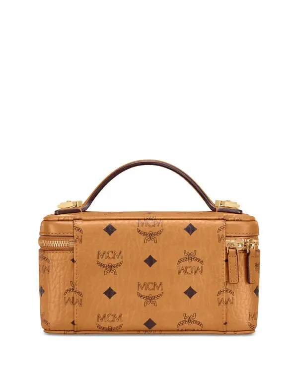Mcm Aren Vi Mini Vanity Case Crossbody - Cognac