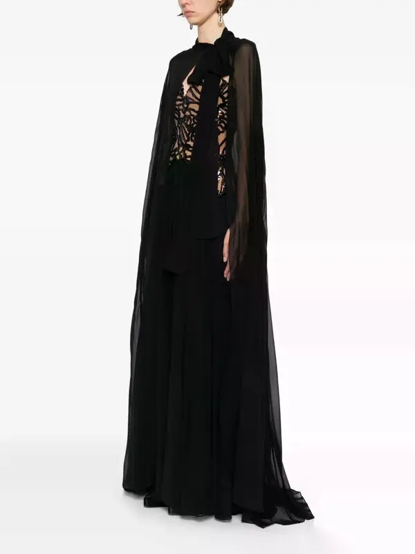 Elie Saab Embroidered Strapless Dress