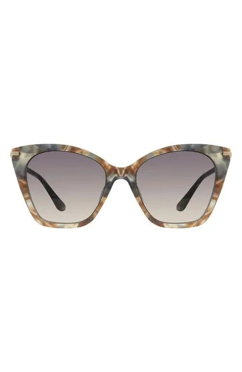 STUART WEITZMAN 56mm Cat Eye Sunglasses - Beige Grey Havana