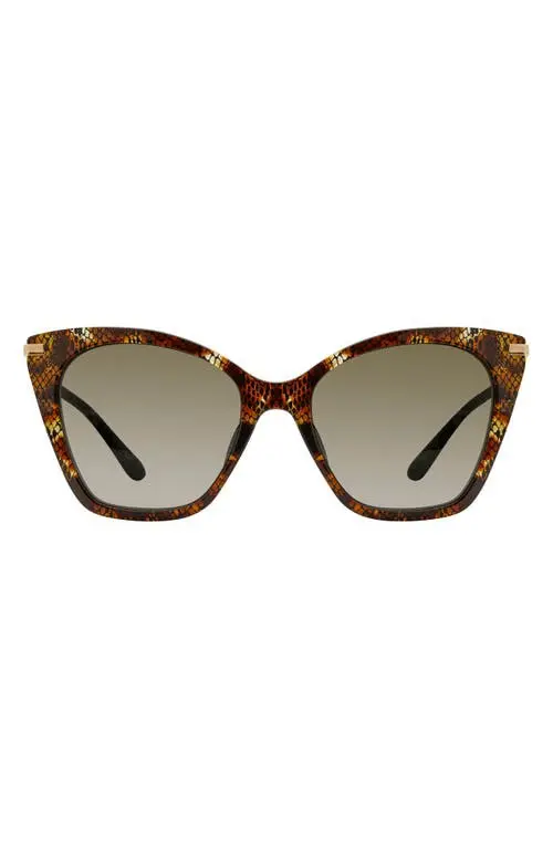 STUART WEITZMAN 56mm Cat Eye Sunglasses - Pattern Havana