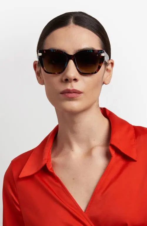 STUART WEITZMAN 53mm Cat Eye Sunglasses - Havana Blue