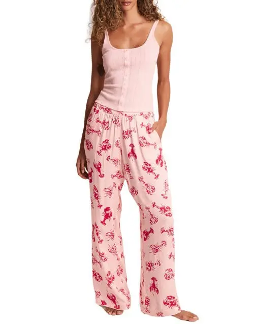 ADORE ME Lindsay Pajama Tank Top And Pants Set - Novelty Pink