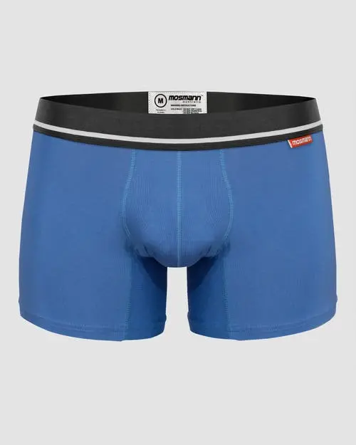 MOSMANN AUSTRALIA Ultra-soft Boxers - Blue/black