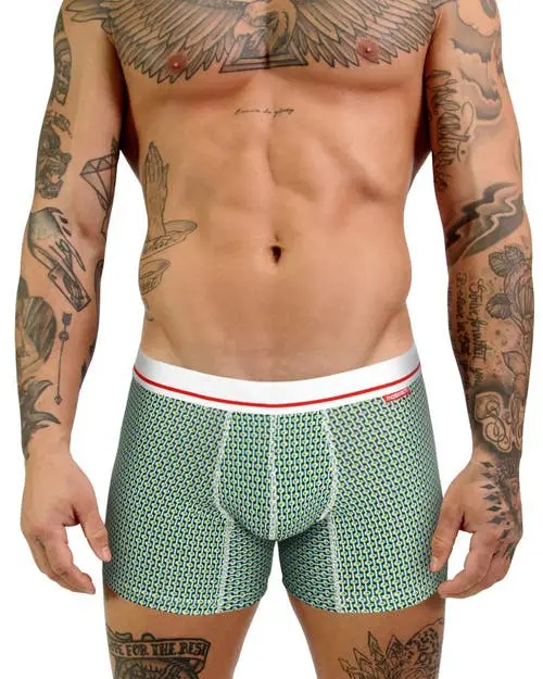 MOSMANN AUSTRALIA Ultra-soft Boxers - Green Print