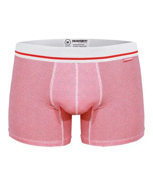 MOSMANN AUSTRALIA Ultra-soft Boxers - Red Pattern