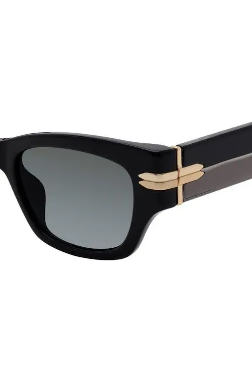 STUART WEITZMAN 52mm Rectangular Sunglasses - Black
