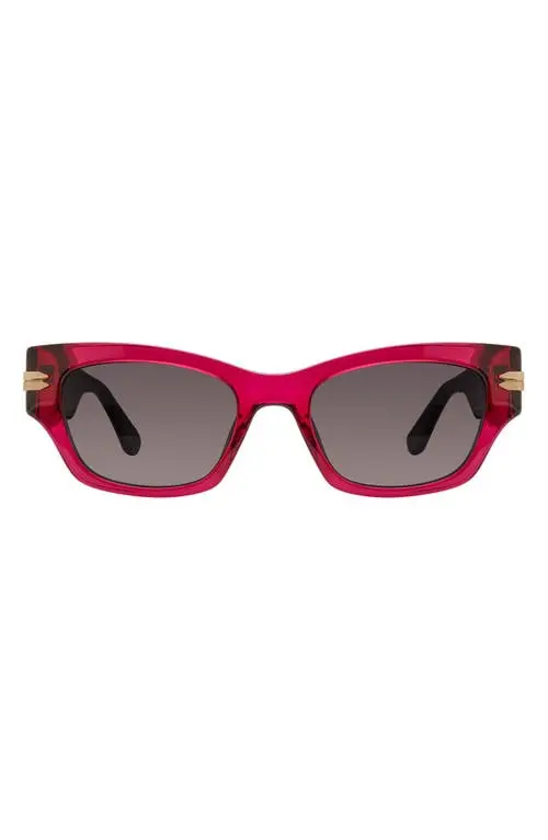 STUART WEITZMAN 52mm Rectangular Sunglasses - Burgundy