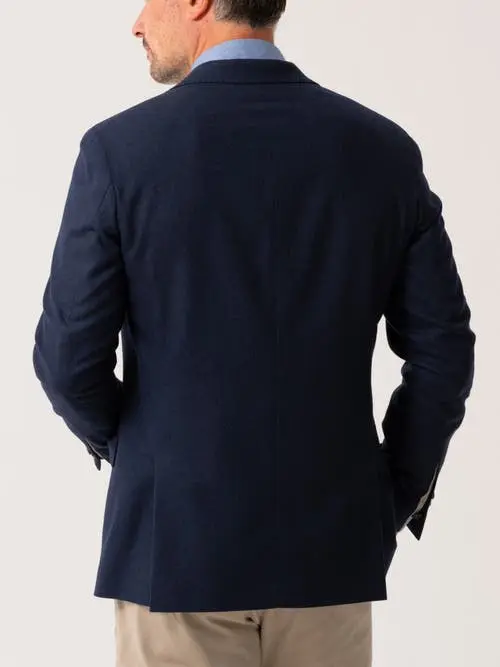 KOY CLOTHING Wool & Cashmere Blend Blazer - Blue