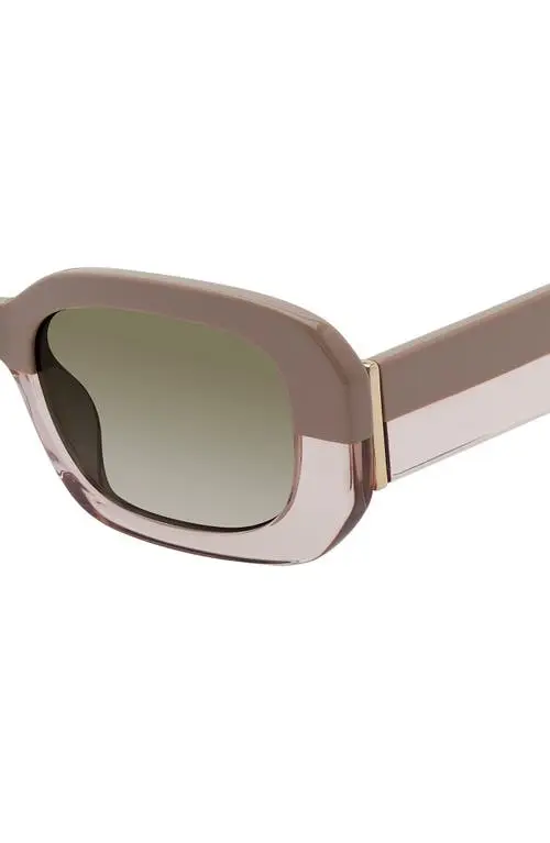 STUART WEITZMAN 51mm Rectangular Sunglasses - Nude
